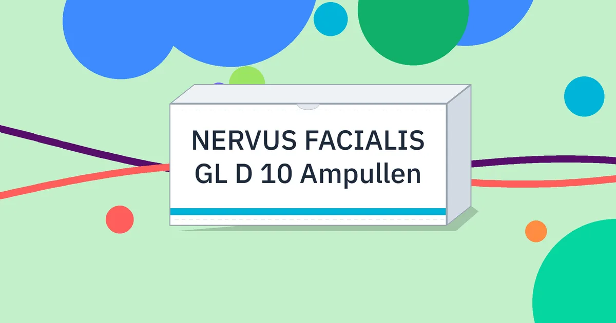 Symbolbild: Packung mit der Aufschrift NERVUS FACIALIS GL D 10 Ampullen (PZN 03355689) – Verfügbarkeit und Bezug in Apotheken in Frankfurt am Main