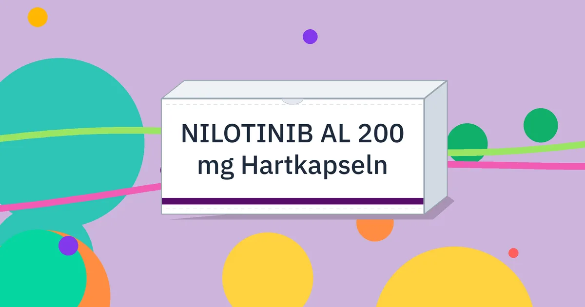 Symbolbild: Packung mit der Aufschrift NILOTINIB AL 200 mg Hartkapseln (PZN 19265273) – Verfügbarkeit und Bezug in Apotheken in Frankfurt am Main