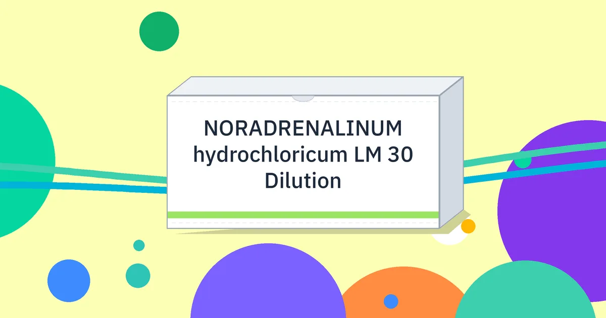 Symbolbild: Packung mit der Aufschrift NORADRENALINUM hydrochloricum LM 30 Dilution (PZN 13620247) – Verfügbarkeit und Bezug in Apotheken in Frankfurt am Main