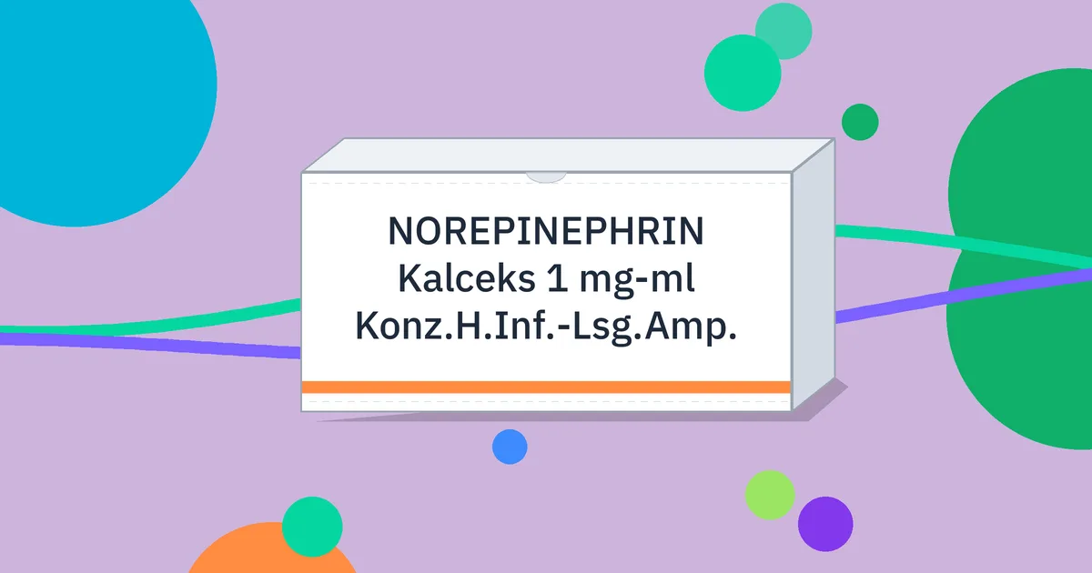 Symbolbild: Packung mit der Aufschrift NOREPINEPHRIN Kalceks 1 mg-ml Konz.H.Inf.-Lsg.Amp. (PZN 18197463) – Verfügbarkeit und Bezug in Apotheken in Frankfurt am Main