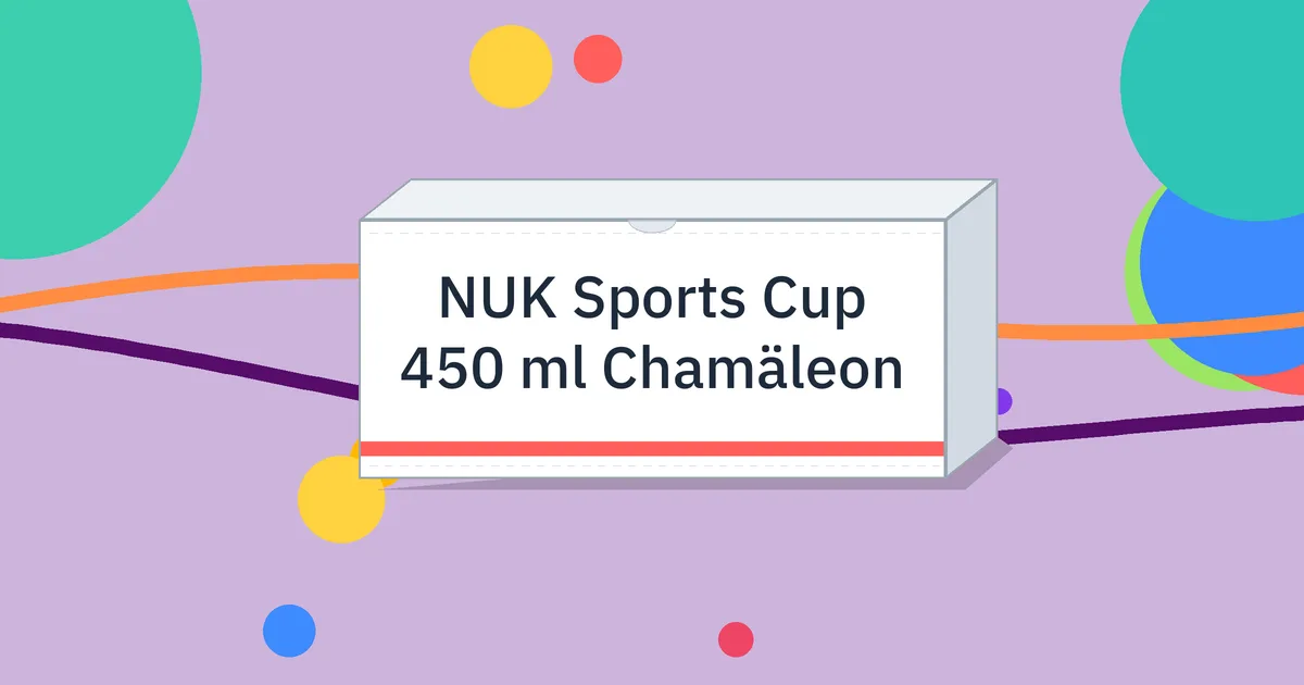 Symbolbild: Packung mit der Aufschrift NUK Sports Cup 450 ml Chamäleon (PZN 16793623) – Verfügbarkeit und Bezug in Apotheken in Frankfurt am Main