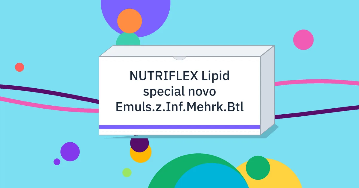 Symbolbild: Packung mit der Aufschrift NUTRIFLEX Lipid special novo Emuls.z.Inf.Mehrk.Btl (PZN 20640463) – Verfügbarkeit und Bezug in Apotheken in Frankfurt am Main