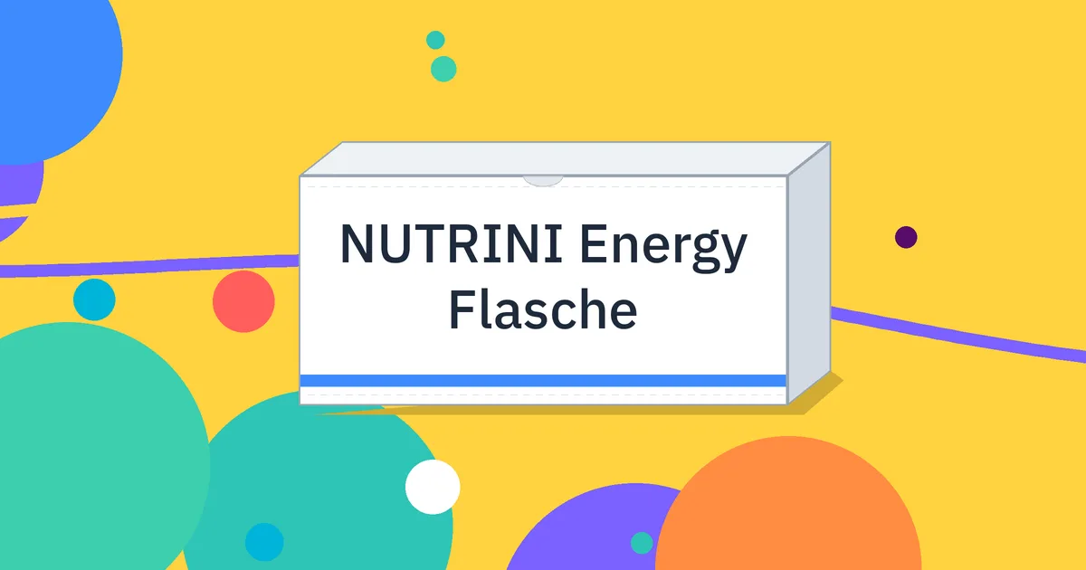 Symbolbild: Packung mit der Aufschrift NUTRINI Energy Flasche (PZN 12434100) – Verfügbarkeit und Bezug in Apotheken in Frankfurt am Main