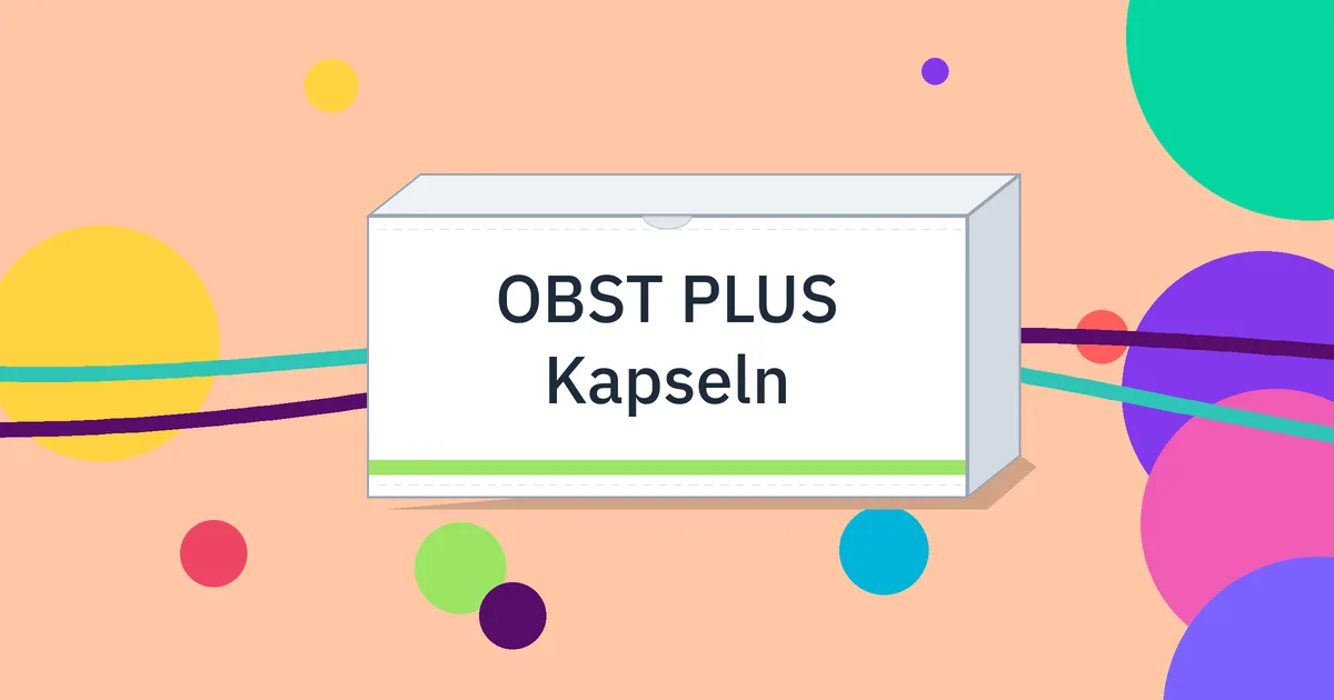 Symbolbild: Packung mit der Aufschrift OBST PLUS Kapseln (PZN 06871500) – Verfügbarkeit und Bezug in Apotheken in Frankfurt am Main
