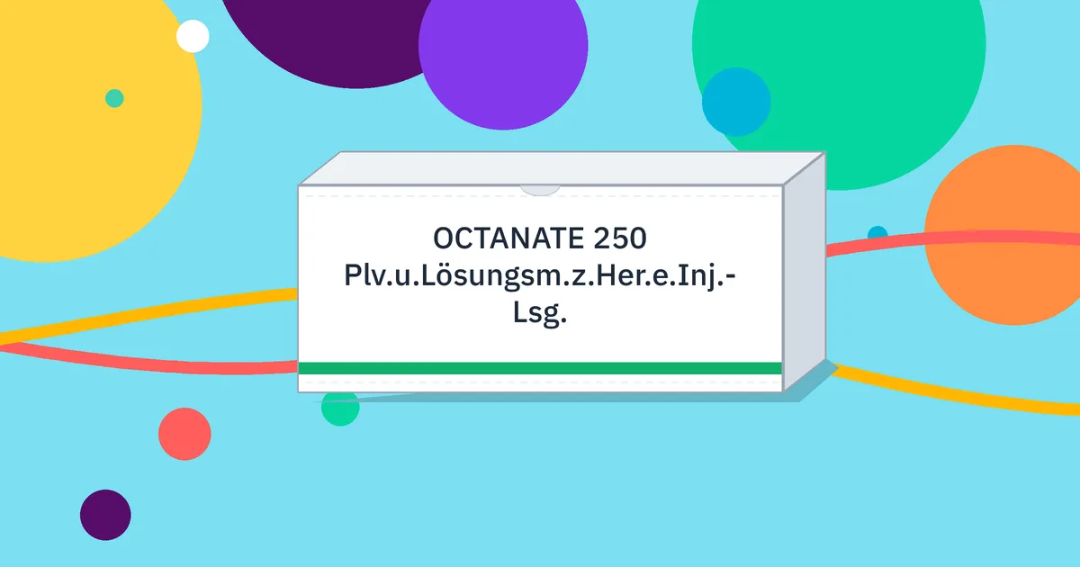 Symbolbild: Packung mit der Aufschrift OCTANATE 250 Plv.u.Lösungsm.z.Her.e.Inj.-Lsg. (PZN 08531429) – Verfügbarkeit und Bezug in Apotheken in Frankfurt am Main