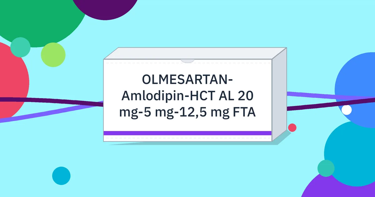Symbolbild: Packung mit der Aufschrift OLMESARTAN-Amlodipin-HCT AL 20 mg-5 mg-12,5 mg FTA (PZN 16736111) – Verfügbarkeit und Bezug in Apotheken in Frankfurt am Main