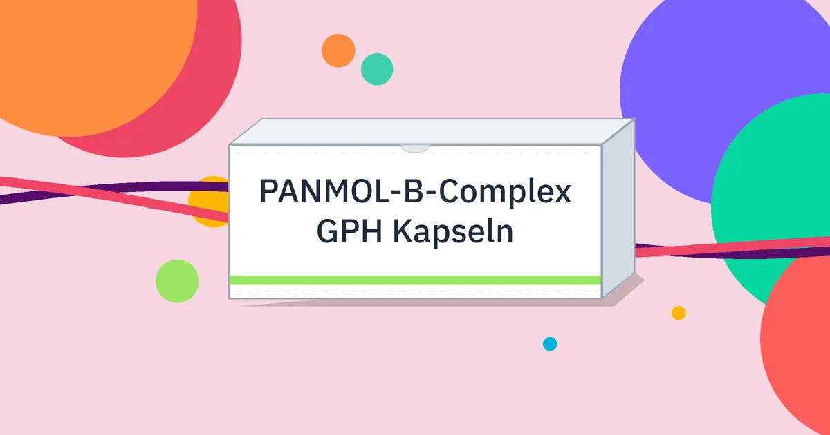 Symbolbild: Packung mit der Aufschrift PANMOL-B-Complex GPH Kapseln (PZN 04595846) – Verfügbarkeit und Bezug in Apotheken in Frankfurt am Main