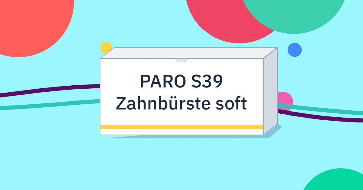 Symbolbild: Packung mit der Aufschrift PARO S39 Zahnbürste soft (PZN 17372160) – Verfügbarkeit und Bezug in Apotheken in Frankfurt am Main