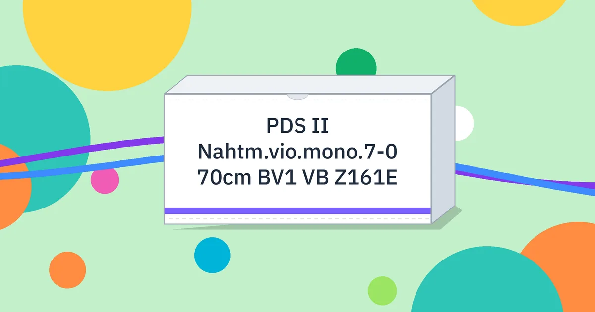 Symbolbild: Packung mit der Aufschrift PDS II Nahtm.vio.mono.7-0 70cm BV1 VB Z161E (PZN 20900013) – Verfügbarkeit und Bezug in Apotheken in Frankfurt am Main