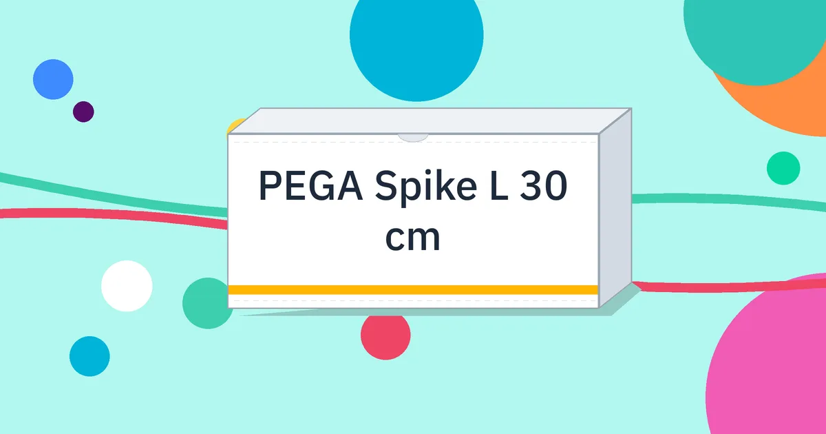Symbolbild: Packung mit der Aufschrift PEGA Spike L 30 cm (PZN 00540392) – Verfügbarkeit und Bezug in Apotheken in Frankfurt am Main
