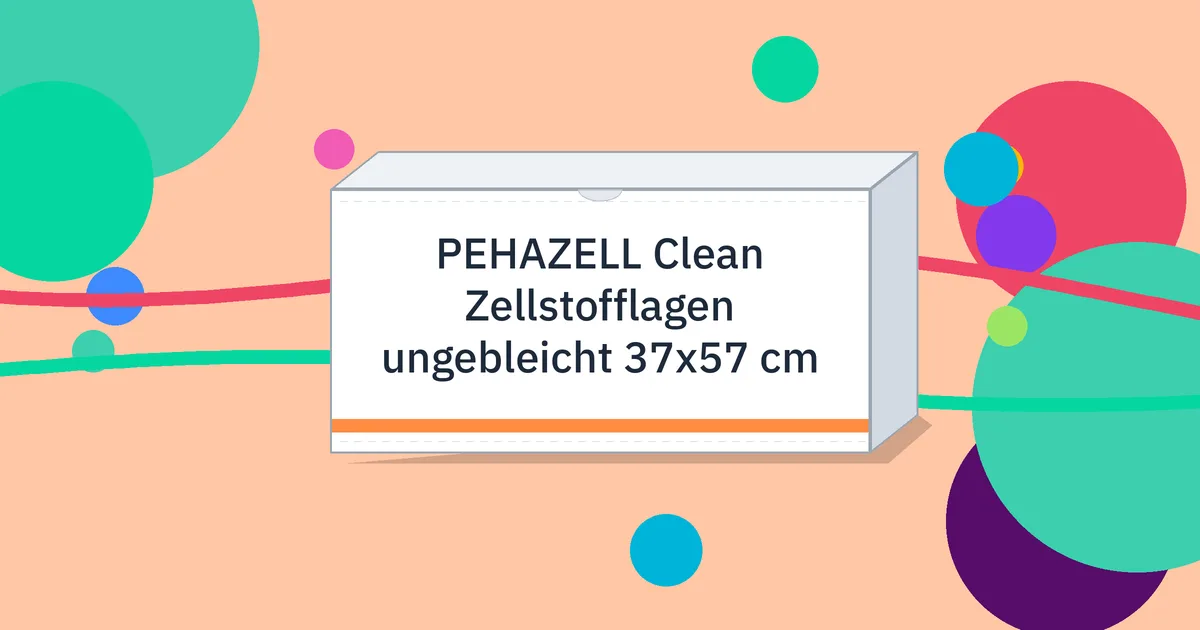 Symbolbild: Packung mit der Aufschrift PEHAZELL Clean Zellstofflagen ungebleicht 37x57 cm (PZN 18729138) – Verfügbarkeit und Bezug in Apotheken in Frankfurt am Main