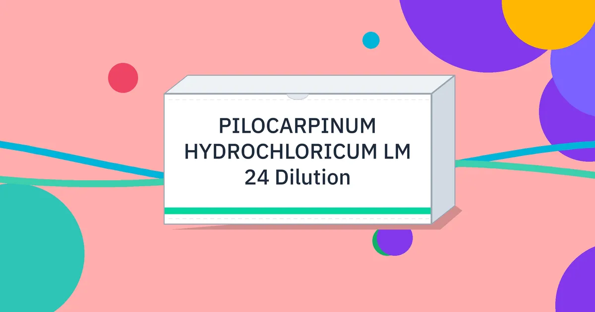 Symbolbild: Packung mit der Aufschrift PILOCARPINUM HYDROCHLORICUM LM 24 Dilution (PZN 13642183) – Verfügbarkeit und Bezug in Apotheken in Frankfurt am Main