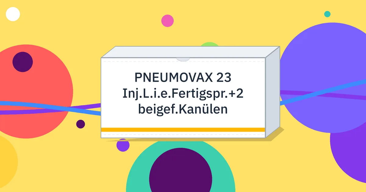 Symbolbild: Packung mit der Aufschrift PNEUMOVAX 23 Inj.L.i.e.Fertigspr.+2 beigef.Kanülen (PZN 20109070) – Verfügbarkeit und Bezug in Apotheken in Frankfurt am Main