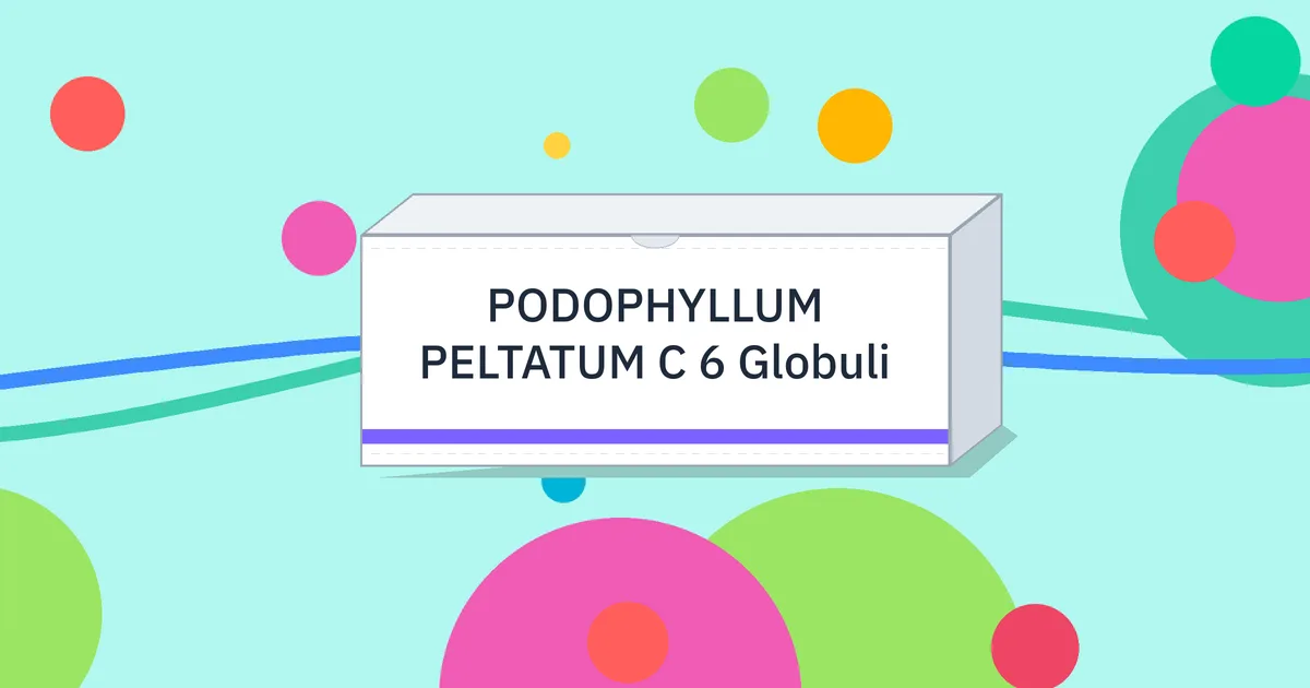 Symbolbild: Packung mit der Aufschrift PODOPHYLLUM PELTATUM C 6 Globuli (PZN 16670777) – Verfügbarkeit und Bezug in Apotheken in Frankfurt am Main