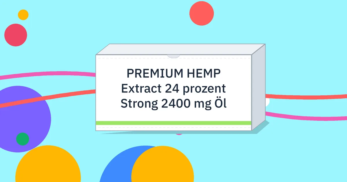 Symbolbild: Packung mit der Aufschrift PREMIUM HEMP Extract 24 prozent Strong 2400 mg Öl (PZN 20032002) – Verfügbarkeit und Bezug in Apotheken in Frankfurt am Main