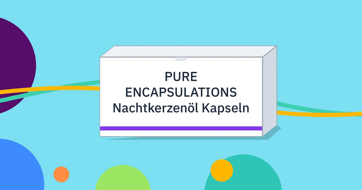 Symbolbild: Packung mit der Aufschrift PURE ENCAPSULATIONS Nachtkerzenöl Kapseln (PZN 05133473) – Verfügbarkeit und Bezug in Apotheken in Frankfurt am Main
