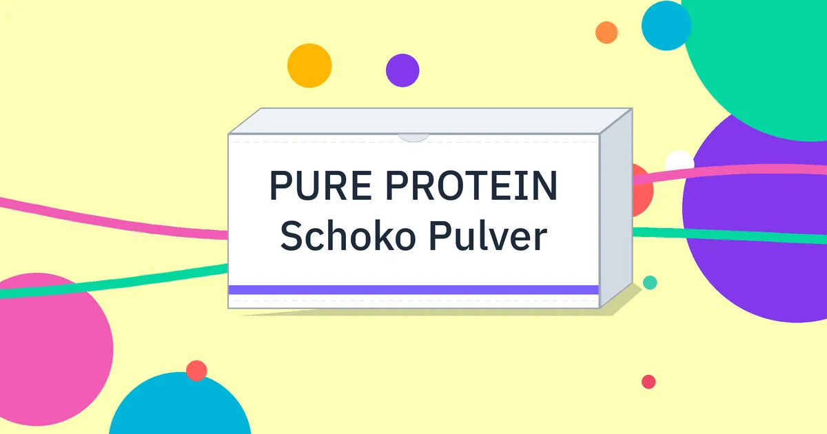 Symbolbild: Packung mit der Aufschrift PURE PROTEIN Schoko Pulver (PZN 18679386) – Verfügbarkeit und Bezug in Apotheken in Frankfurt am Main