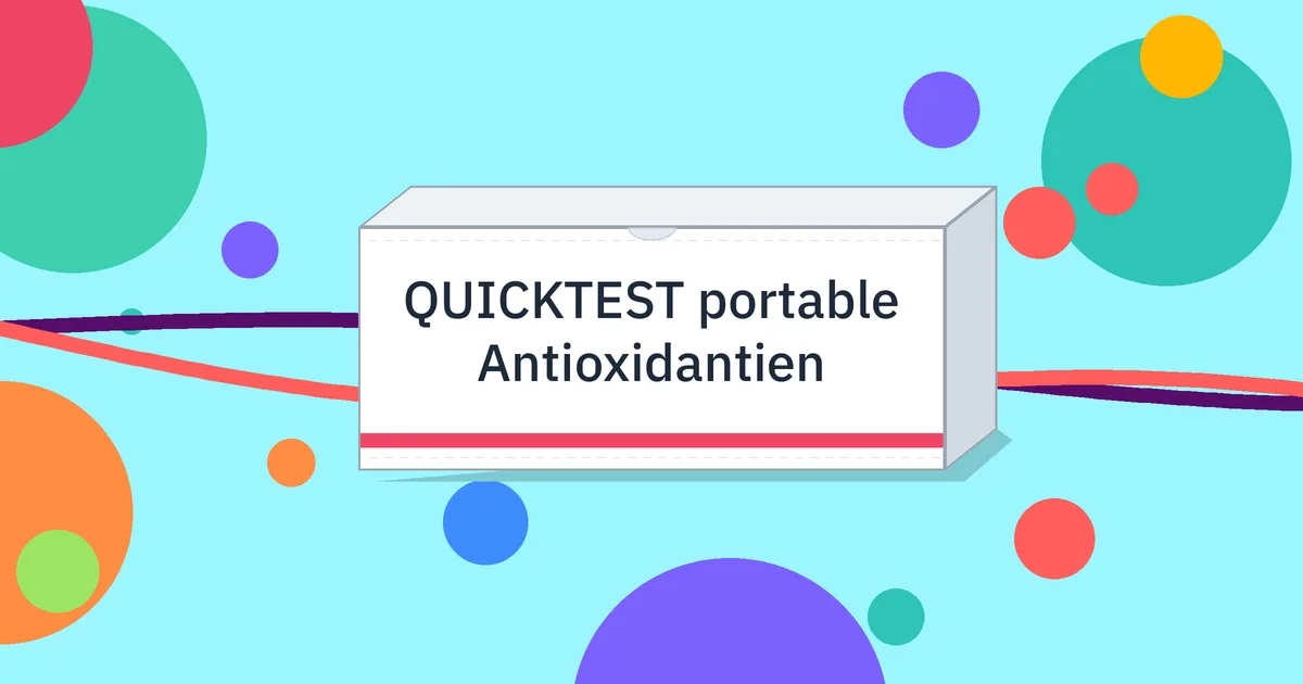 Symbolbild: Packung mit der Aufschrift QUICKTEST portable Antioxidantien (PZN 11352707) – Verfügbarkeit und Bezug in Apotheken in Frankfurt am Main