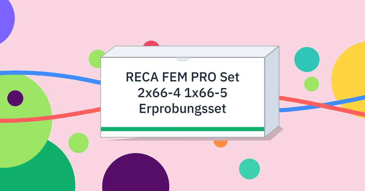 Symbolbild: Packung mit der Aufschrift RECA FEM PRO Set 2x66-4 1x66-5 Erprobungsset (PZN 02199827) – Verfügbarkeit und Bezug in Apotheken in Frankfurt am Main