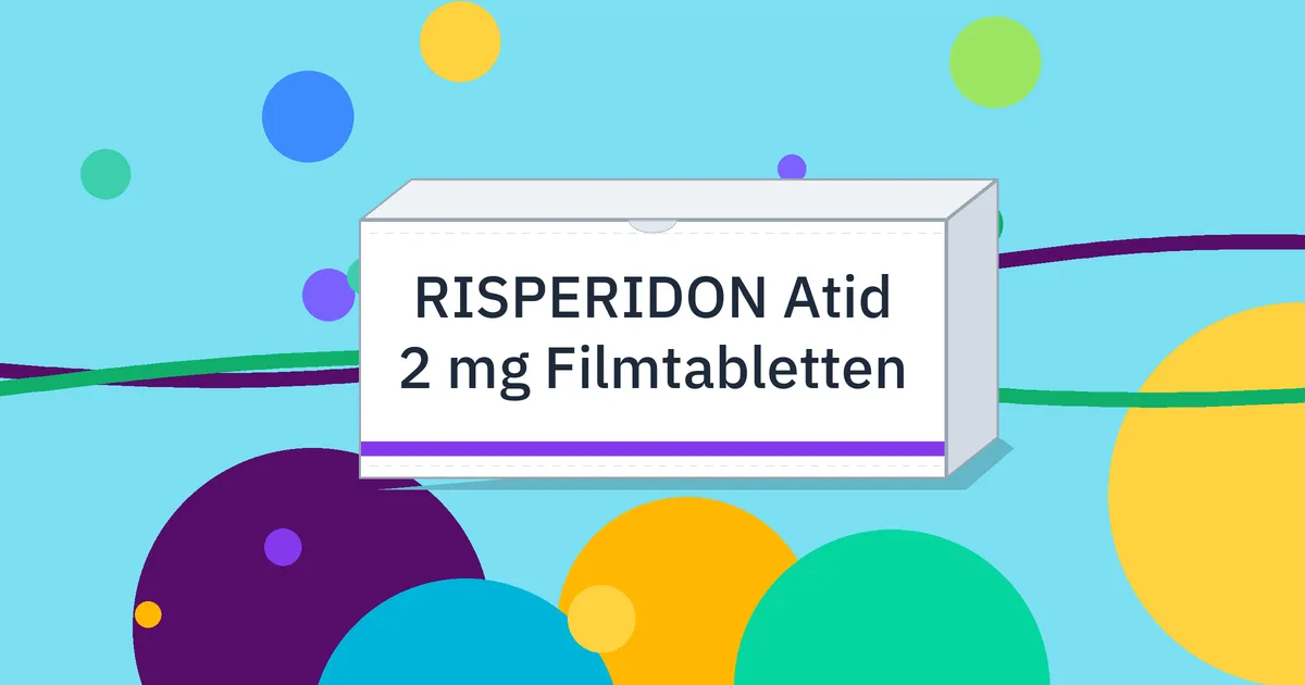 Symbolbild: Packung mit der Aufschrift RISPERIDON Atid 2 mg Filmtabletten (PZN 05988967) – Verfügbarkeit und Bezug in Apotheken in Frankfurt am Main