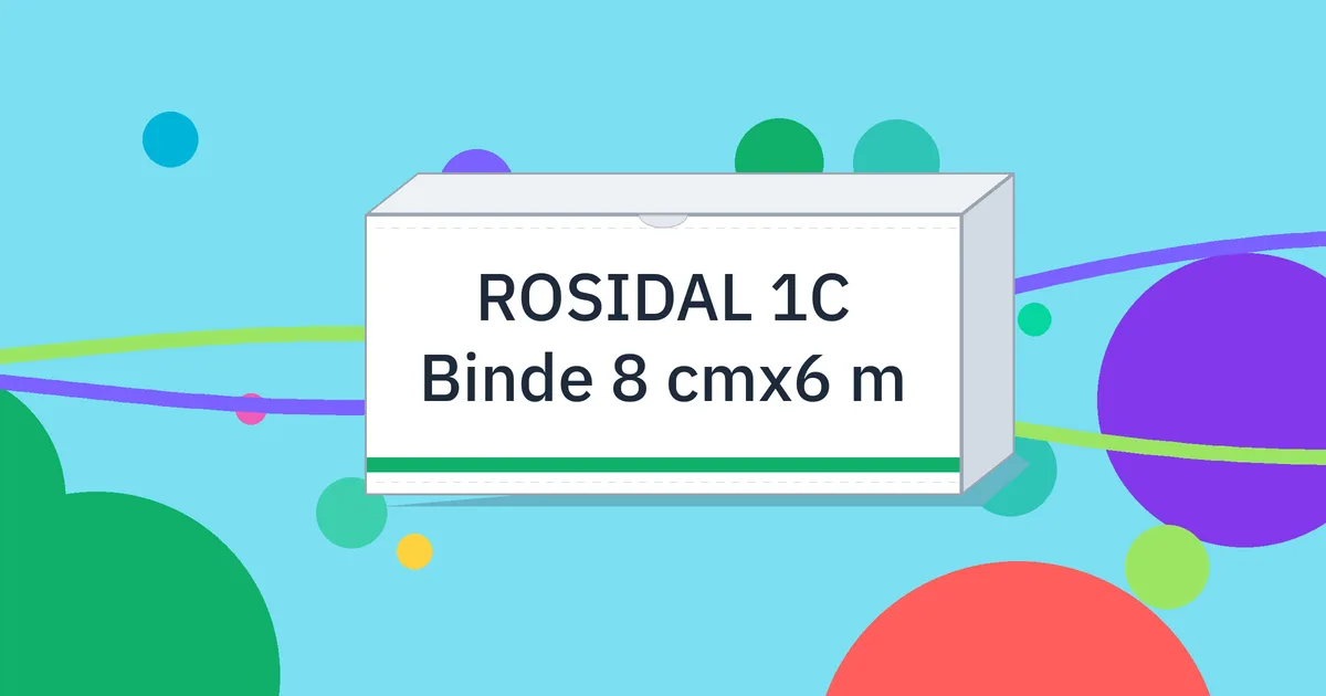Symbolbild: Packung mit der Aufschrift ROSIDAL 1C Binde 8 cmx6 m (PZN 19814047) – Verfügbarkeit und Bezug in Apotheken in Frankfurt am Main