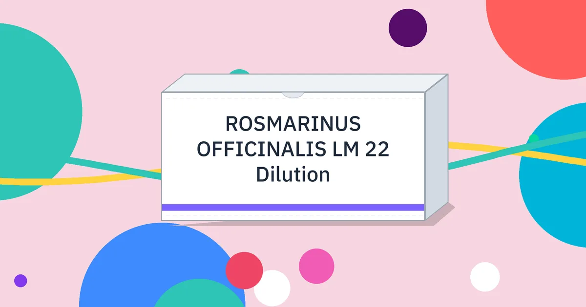 Symbolbild: Packung mit der Aufschrift ROSMARINUS OFFICINALIS LM 22 Dilution (PZN 13680918) – Verfügbarkeit und Bezug in Apotheken in Frankfurt am Main