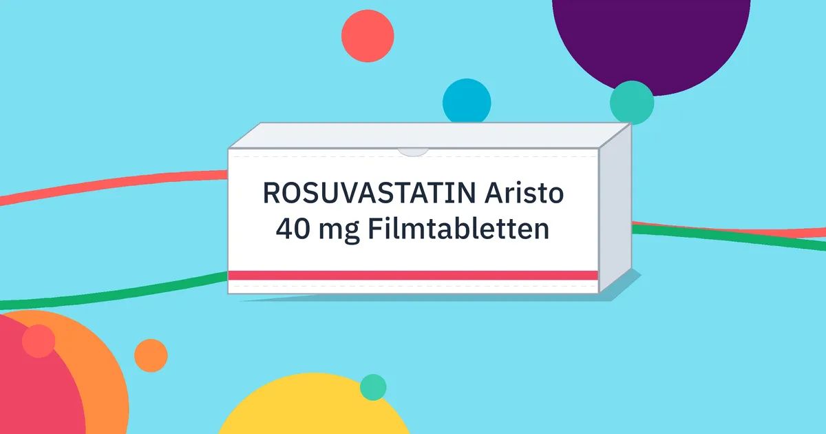 Symbolbild: Packung mit der Aufschrift ROSUVASTATIN Aristo 40 mg Filmtabletten (PZN 18388068) – Verfügbarkeit und Bezug in Apotheken in Frankfurt am Main