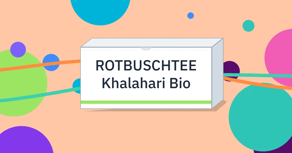 Symbolbild: Packung mit der Aufschrift ROTBUSCHTEE Khalahari Bio (PZN 10932118) – Verfügbarkeit und Bezug in Apotheken in Frankfurt am Main