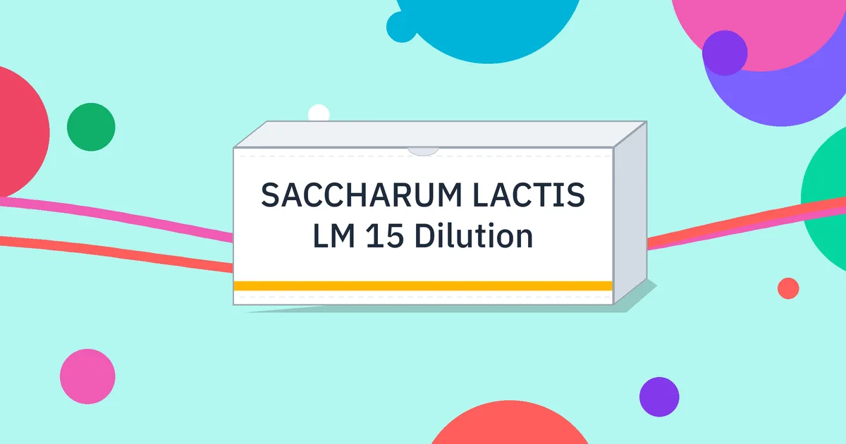 Symbolbild: Packung mit der Aufschrift SACCHARUM LACTIS LM 15 Dilution (PZN 13176769) – Verfügbarkeit und Bezug in Apotheken in Frankfurt am Main