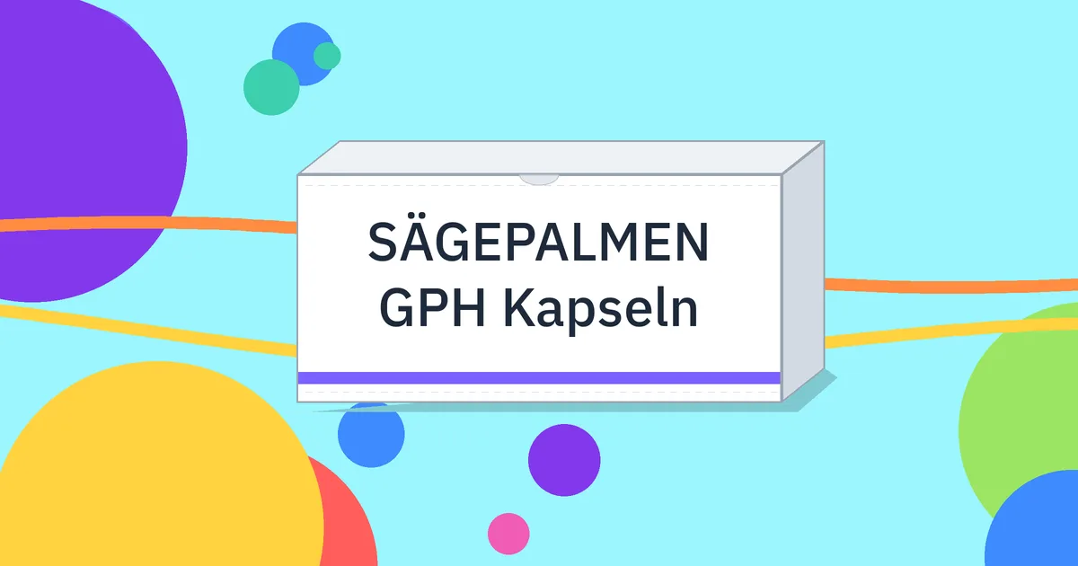 Symbolbild: Packung mit der Aufschrift SÄGEPALMEN GPH Kapseln (PZN 01640629) – Verfügbarkeit und Bezug in Apotheken in Frankfurt am Main