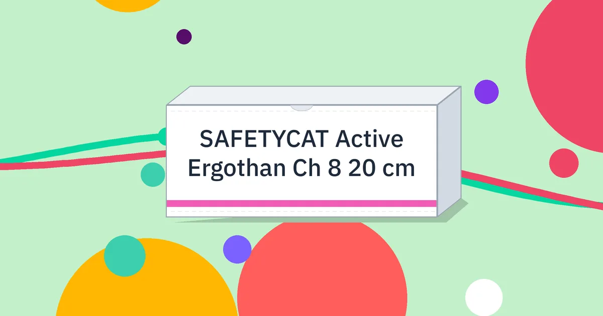 Symbolbild: Packung mit der Aufschrift SAFETYCAT Active Ergothan Ch 8 20 cm (PZN 02695963) – Verfügbarkeit und Bezug in Apotheken in Frankfurt am Main
