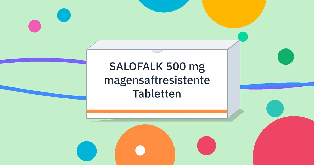 Symbolbild: Packung mit der Aufschrift SALOFALK 500 mg magensaftresistente Tabletten (PZN 12368857) – Verfügbarkeit und Bezug in Apotheken in Frankfurt am Main