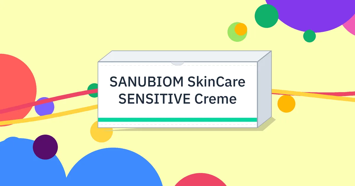 Symbolbild: Packung mit der Aufschrift SANUBIOM SkinCare SENSITIVE Creme (PZN 18674182) – Verfügbarkeit und Bezug in Apotheken in Frankfurt am Main