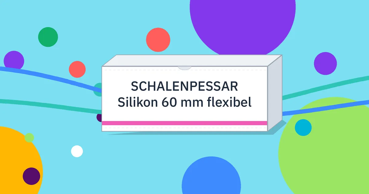Symbolbild: Packung mit der Aufschrift SCHALENPESSAR Silikon 60 mm flexibel (PZN 03375195) – Verfügbarkeit und Bezug in Apotheken in Frankfurt am Main
