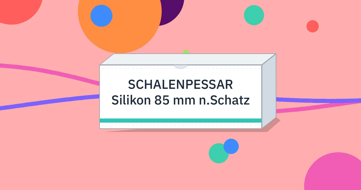 Symbolbild: Packung mit der Aufschrift SCHALENPESSAR Silikon 85 mm n.Schatz (PZN 03672065) – Verfügbarkeit und Bezug in Apotheken in Frankfurt am Main