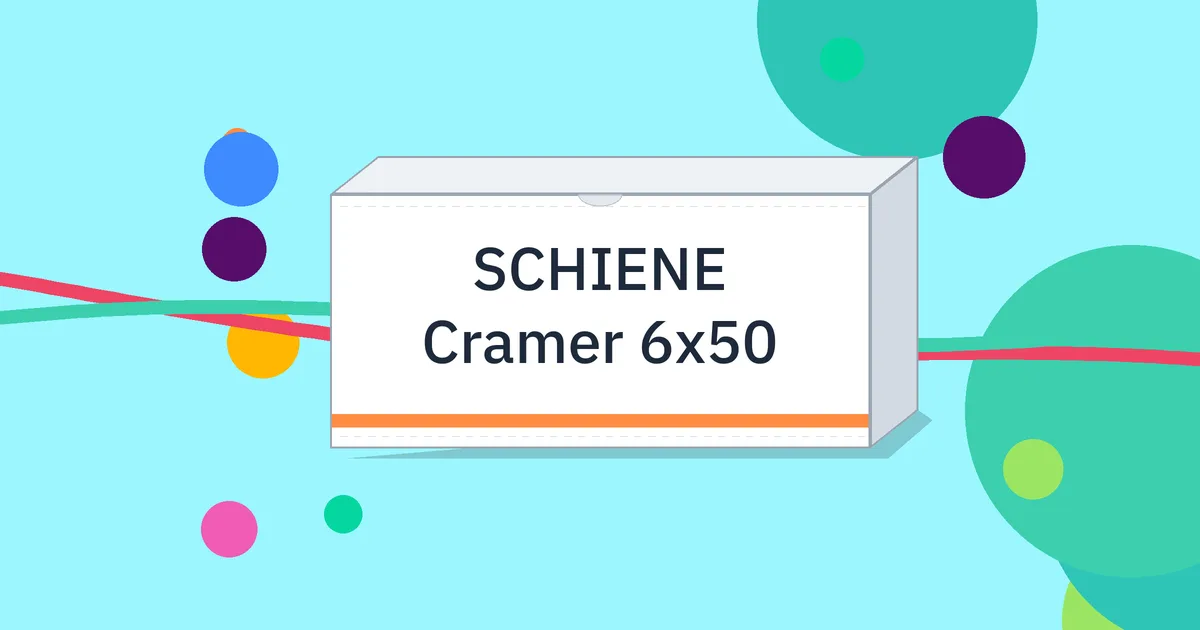 Symbolbild: Packung mit der Aufschrift SCHIENE Cramer 6x50 (PZN 04850221) – Verfügbarkeit und Bezug in Apotheken in Frankfurt am Main