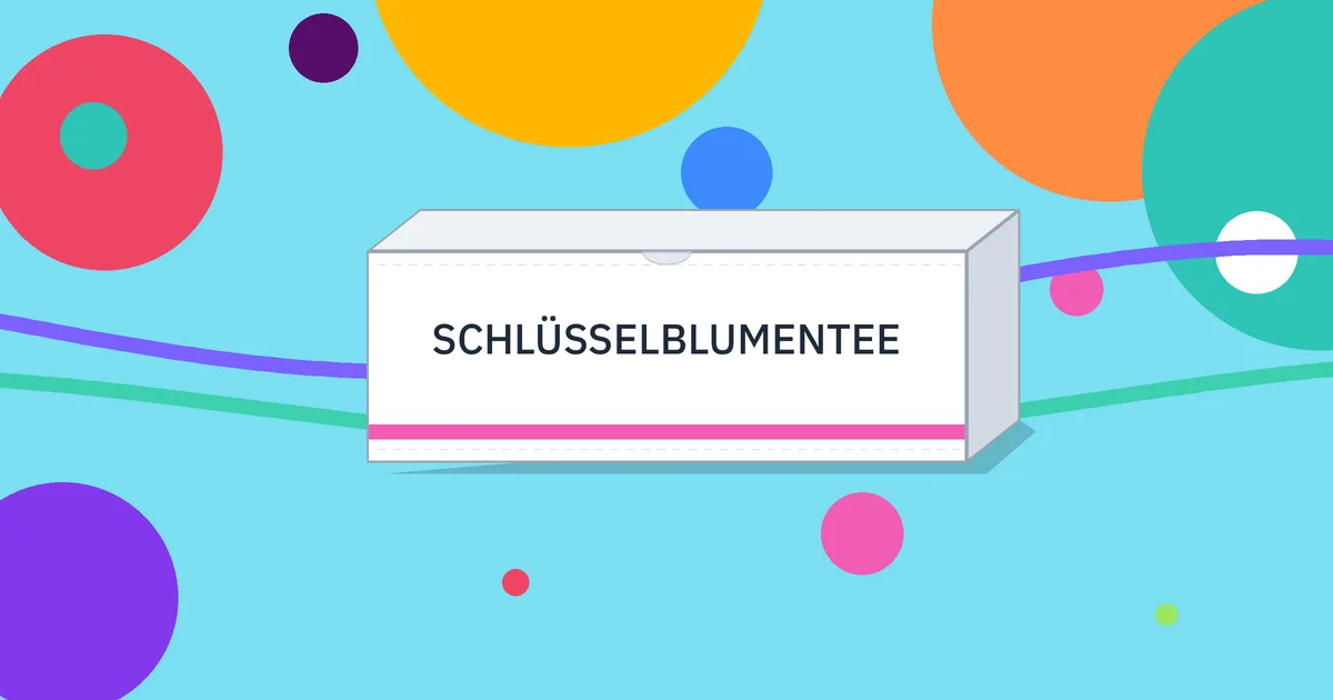 Symbolbild: Packung mit der Aufschrift SCHLÜSSELBLUMENTEE (PZN 00430232) – Verfügbarkeit und Bezug in Apotheken in Frankfurt am Main