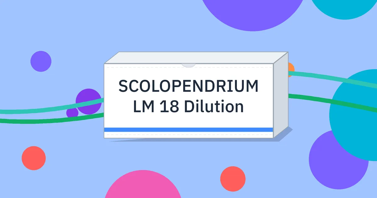 Symbolbild: Packung mit der Aufschrift SCOLOPENDRIUM LM 18 Dilution (PZN 13690354) – Verfügbarkeit und Bezug in Apotheken in Frankfurt am Main