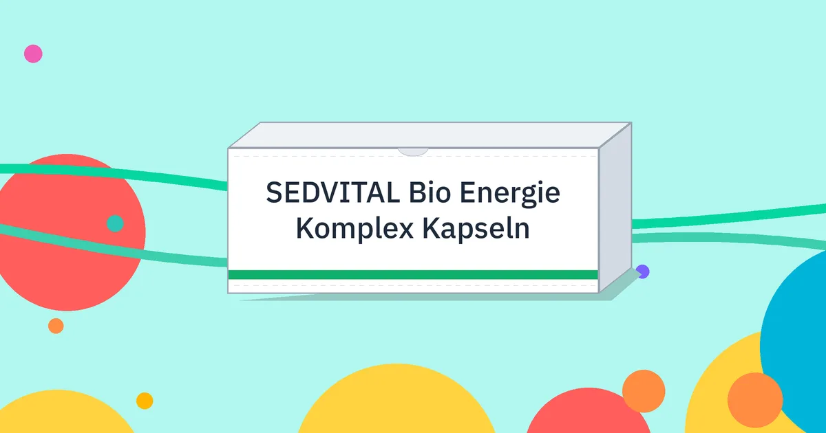 Symbolbild: Packung mit der Aufschrift SEDVITAL Bio Energie Komplex Kapseln (PZN 19870181) – Verfügbarkeit und Bezug in Apotheken in Frankfurt am Main