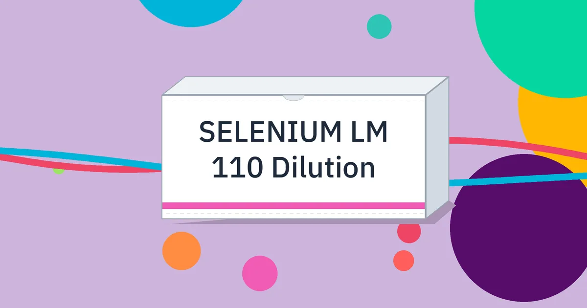 Symbolbild: Packung mit der Aufschrift SELENIUM LM 110 Dilution (PZN 13186058) – Verfügbarkeit und Bezug in Apotheken in Frankfurt am Main