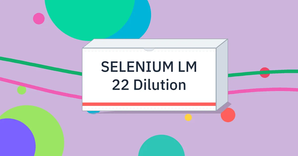 Symbolbild: Packung mit der Aufschrift SELENIUM LM 22 Dilution (PZN 13185840) – Verfügbarkeit und Bezug in Apotheken in Frankfurt am Main