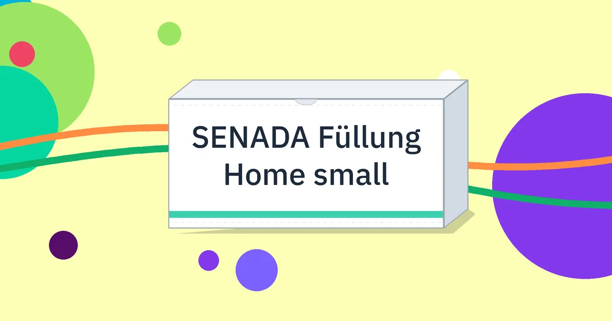 Symbolbild: Packung mit der Aufschrift SENADA Füllung Home small (PZN 01589377) – Verfügbarkeit und Bezug in Apotheken in Frankfurt am Main
