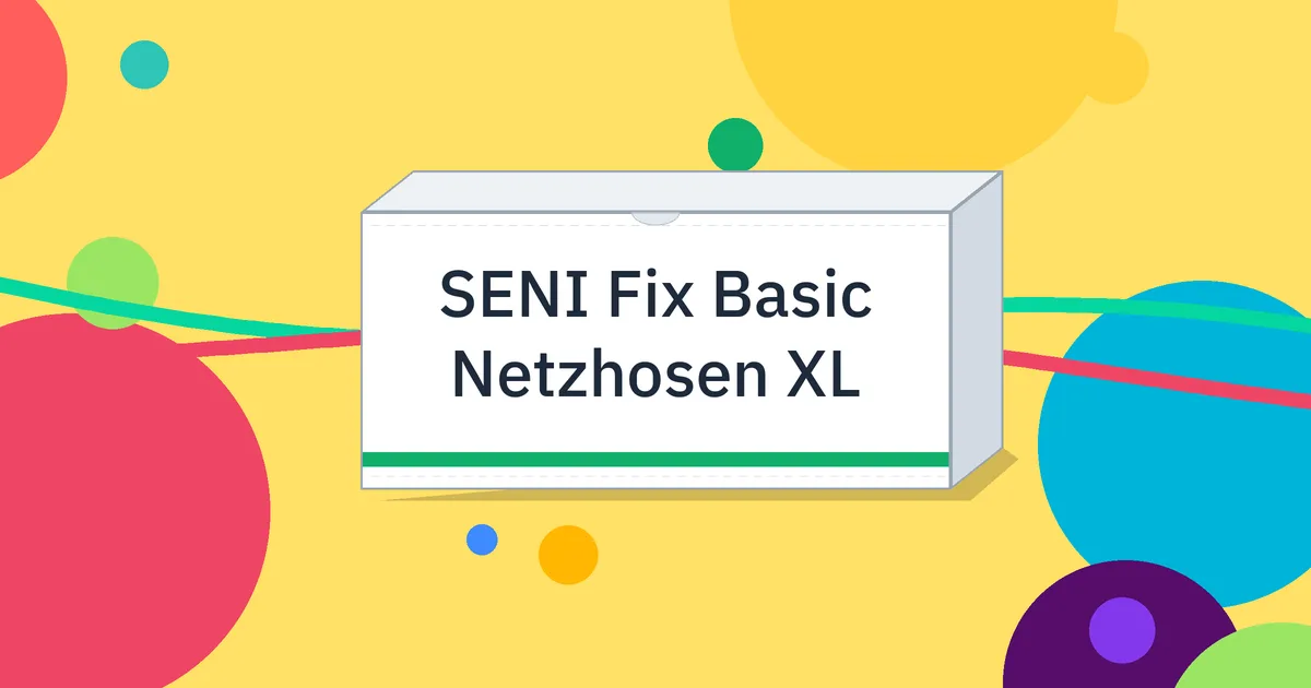 Symbolbild: Packung mit der Aufschrift SENI Fix Basic Netzhosen XL (PZN 14042226) – Verfügbarkeit und Bezug in Apotheken in Frankfurt am Main