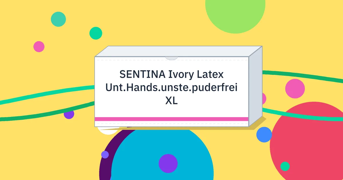 Symbolbild: Packung mit der Aufschrift SENTINA Ivory Latex Unt.Hands.unste.puderfrei XL (PZN 19919728) – Verfügbarkeit und Bezug in Apotheken in Frankfurt am Main