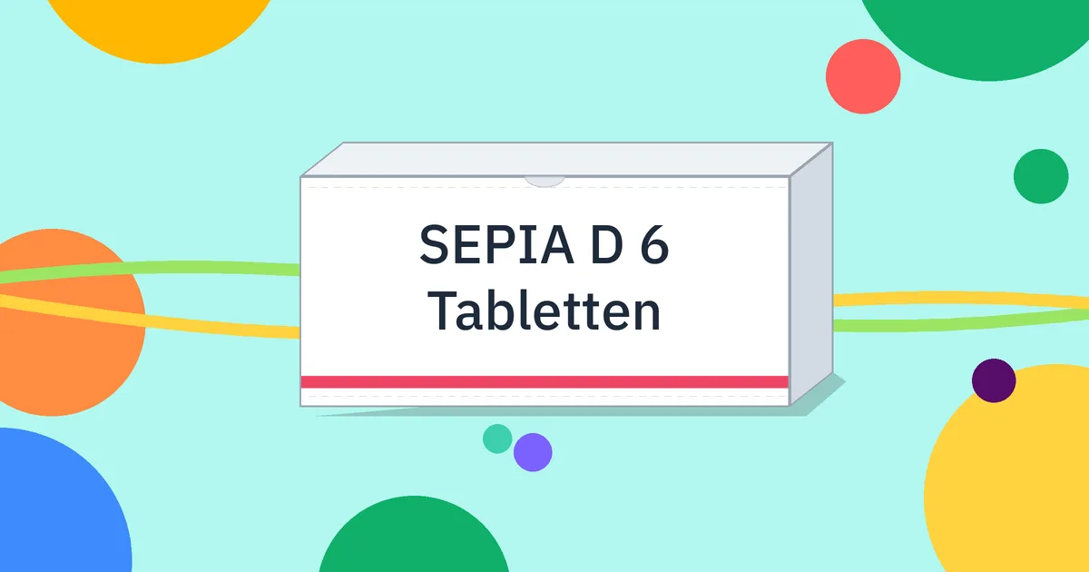 Symbolbild: Packung mit der Aufschrift SEPIA D 6 Tabletten (PZN 01785368) – Verfügbarkeit und Bezug in Apotheken in Frankfurt am Main