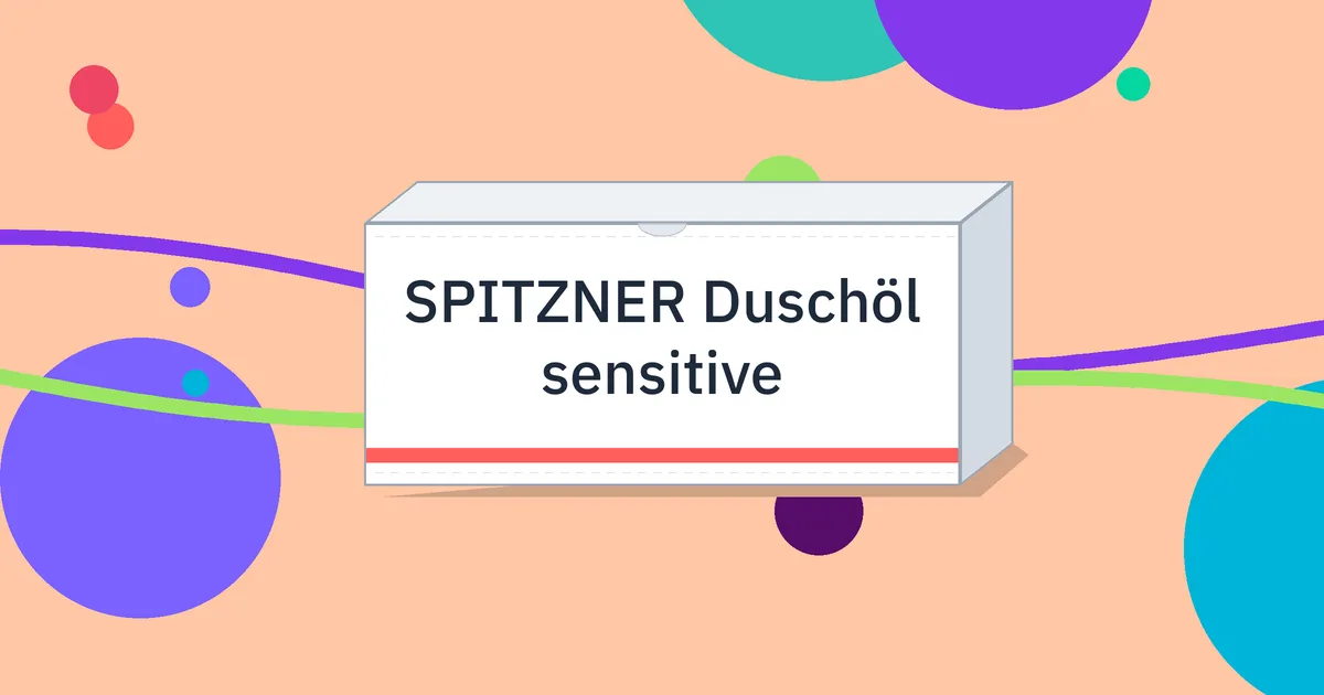 Symbolbild: Packung mit der Aufschrift SPITZNER Duschöl sensitive (PZN 19732071) – Verfügbarkeit und Bezug in Apotheken in Frankfurt am Main