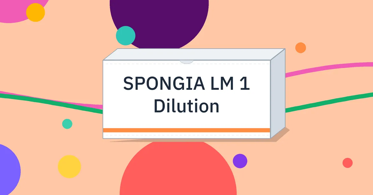 Symbolbild: Packung mit der Aufschrift SPONGIA LM 1 Dilution (PZN 13196393) – Verfügbarkeit und Bezug in Apotheken in Frankfurt am Main