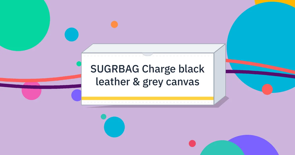 Symbolbild: Packung mit der Aufschrift SUGRBAG Charge black leather & grey canvas (PZN 16732159) – Verfügbarkeit und Bezug in Apotheken in Frankfurt am Main