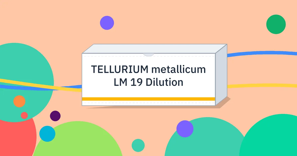 Symbolbild: Packung mit der Aufschrift TELLURIUM metallicum LM 19 Dilution (PZN 13215759) – Verfügbarkeit und Bezug in Apotheken in Frankfurt am Main
