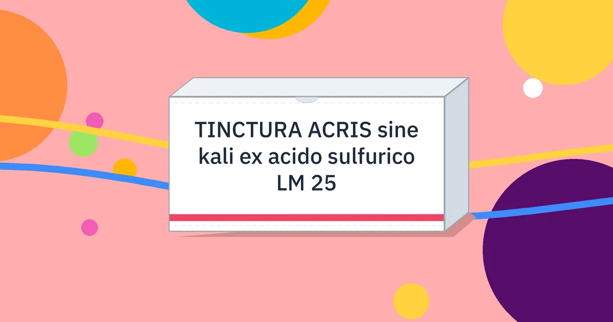 Symbolbild: Packung mit der Aufschrift TINCTURA ACRIS sine kali ex acido sulfurico LM 25 (PZN 13701276) – Verfügbarkeit und Bezug in Apotheken in Frankfurt am Main